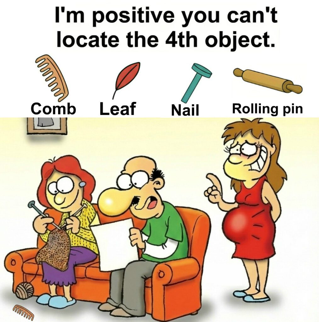 Find Comb, Leaf, Nail, Rolling pin. – TrueStories