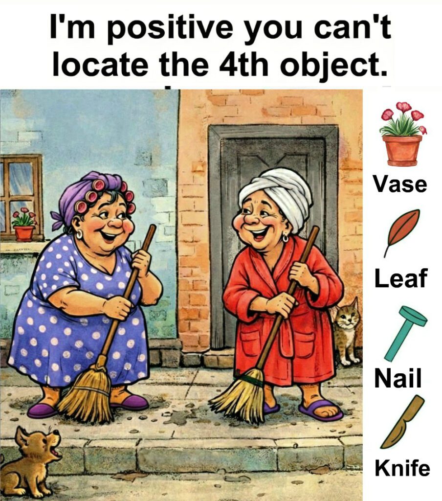 Find Vase, Leaf, Nail, Knife. – Habermil