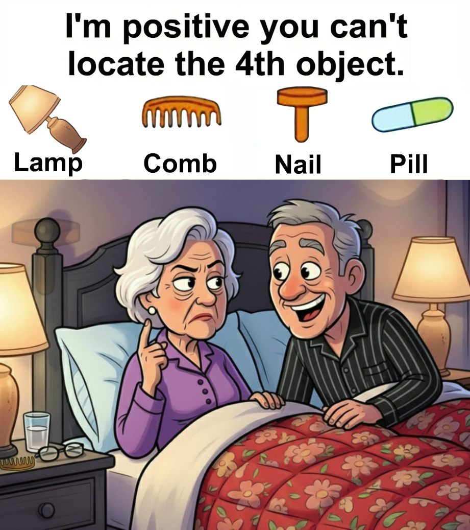 Find Lamp, Comb, Nail, Pill. - STORIES